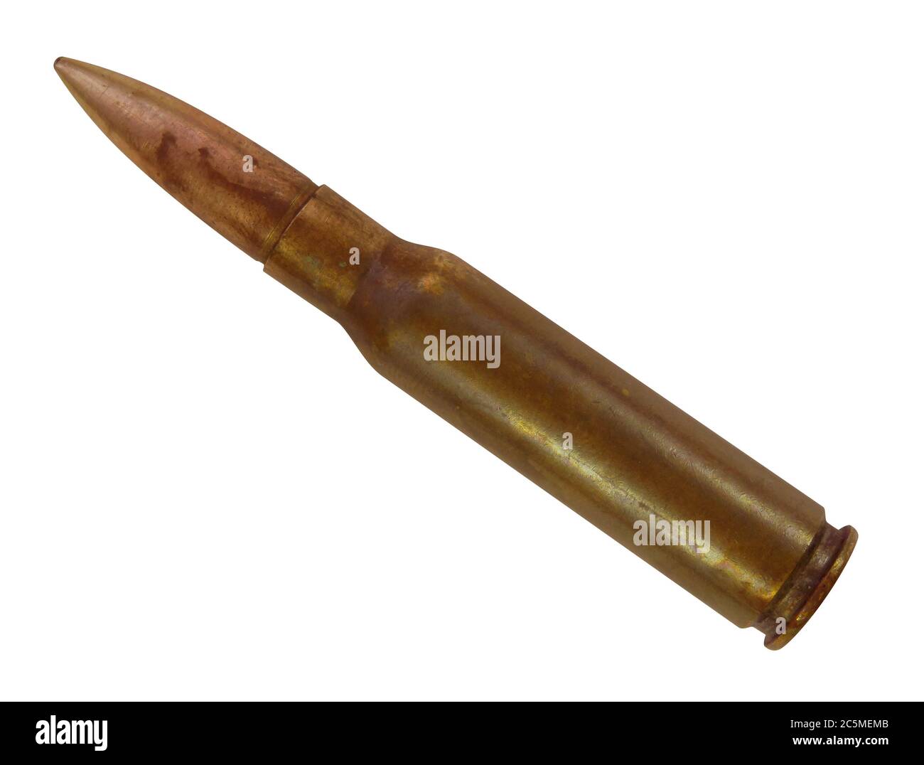 Military bullet isolated over a white background with Clipping Path ...