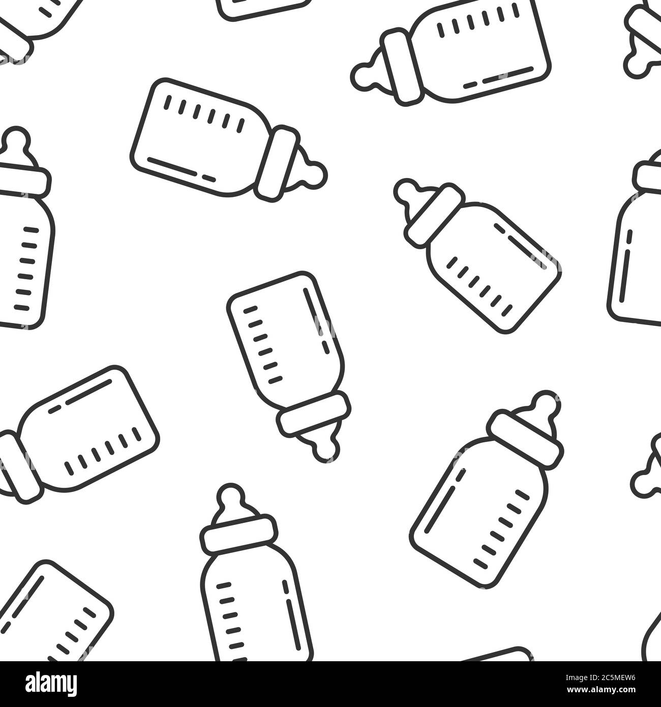 Baby bottle icon in flat style. Milk container vector illustration on ...