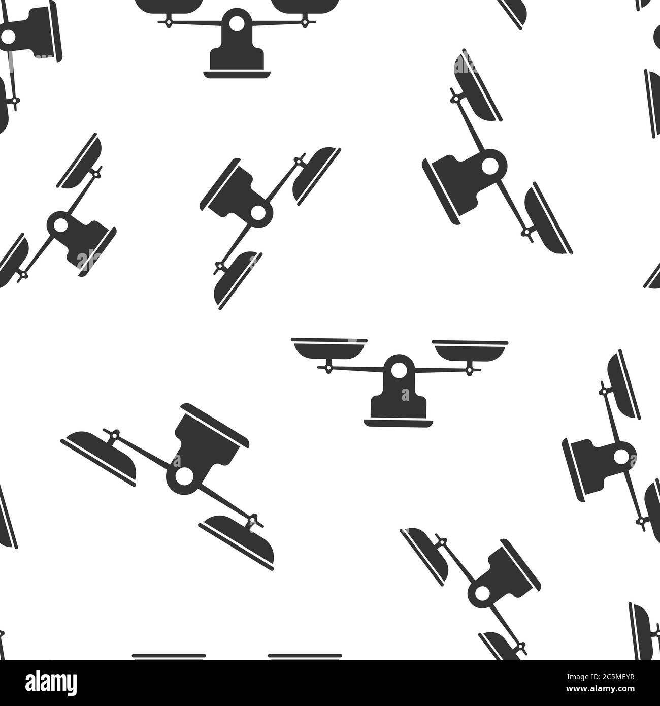 Scale balance icon in flat style. Justice vector illustration on white ...