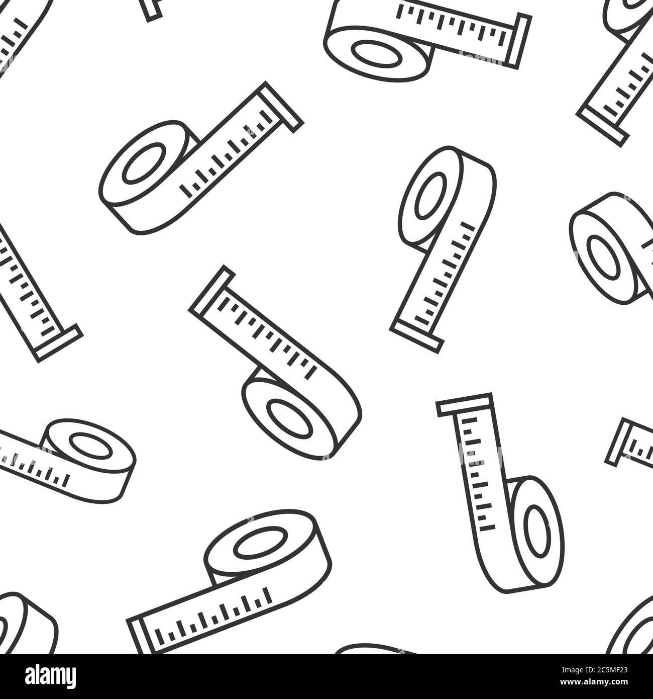 Measure tape icon in flat style. Ruler sign vector illustration on ...