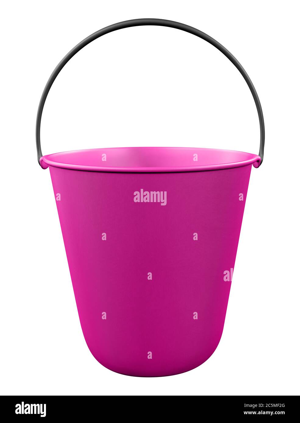 Pink plastic bucket isolated on white background. Clipping Path ...