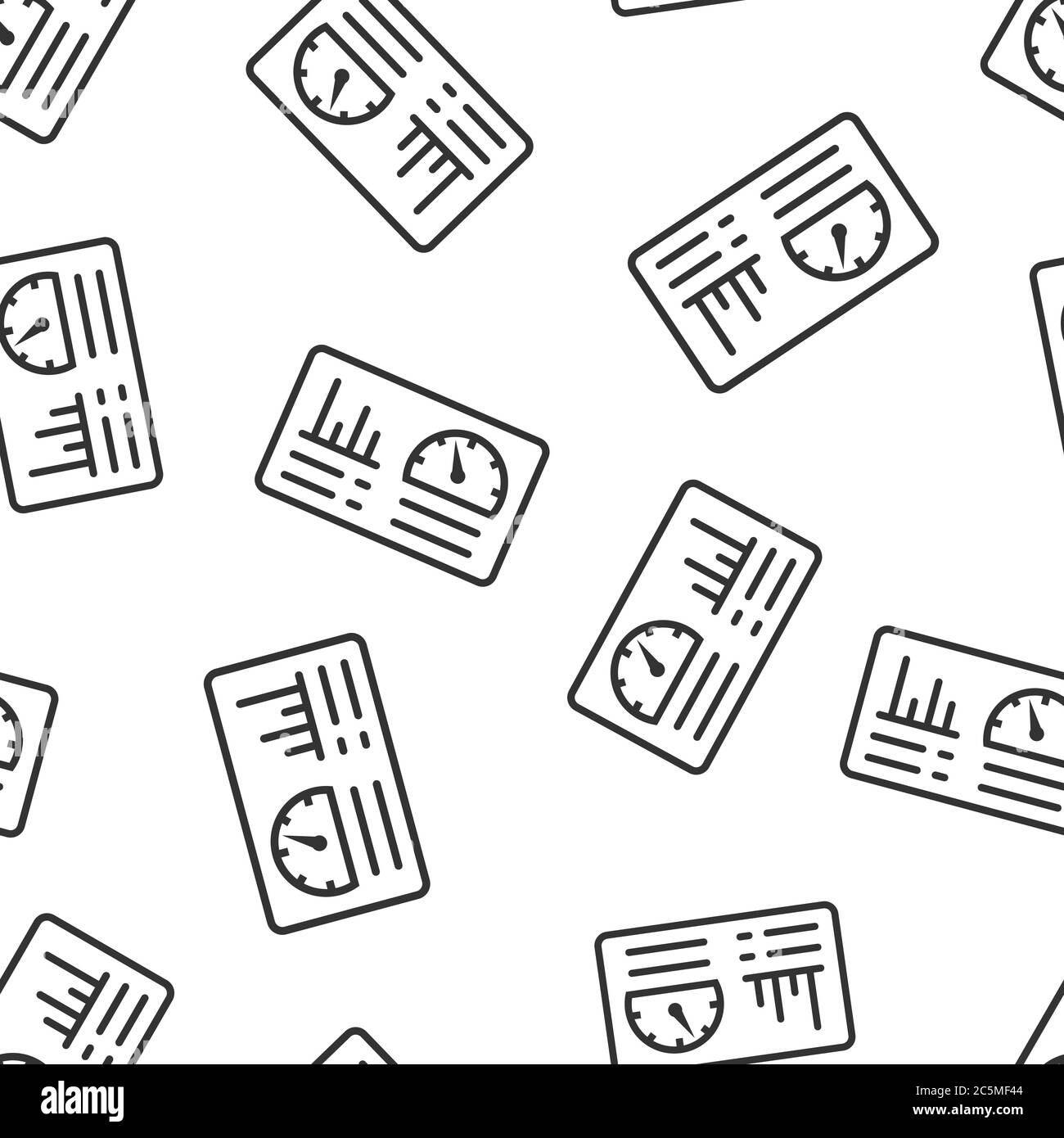 Dashboard icon in flat style. Finance analyzer vector illustration on ...