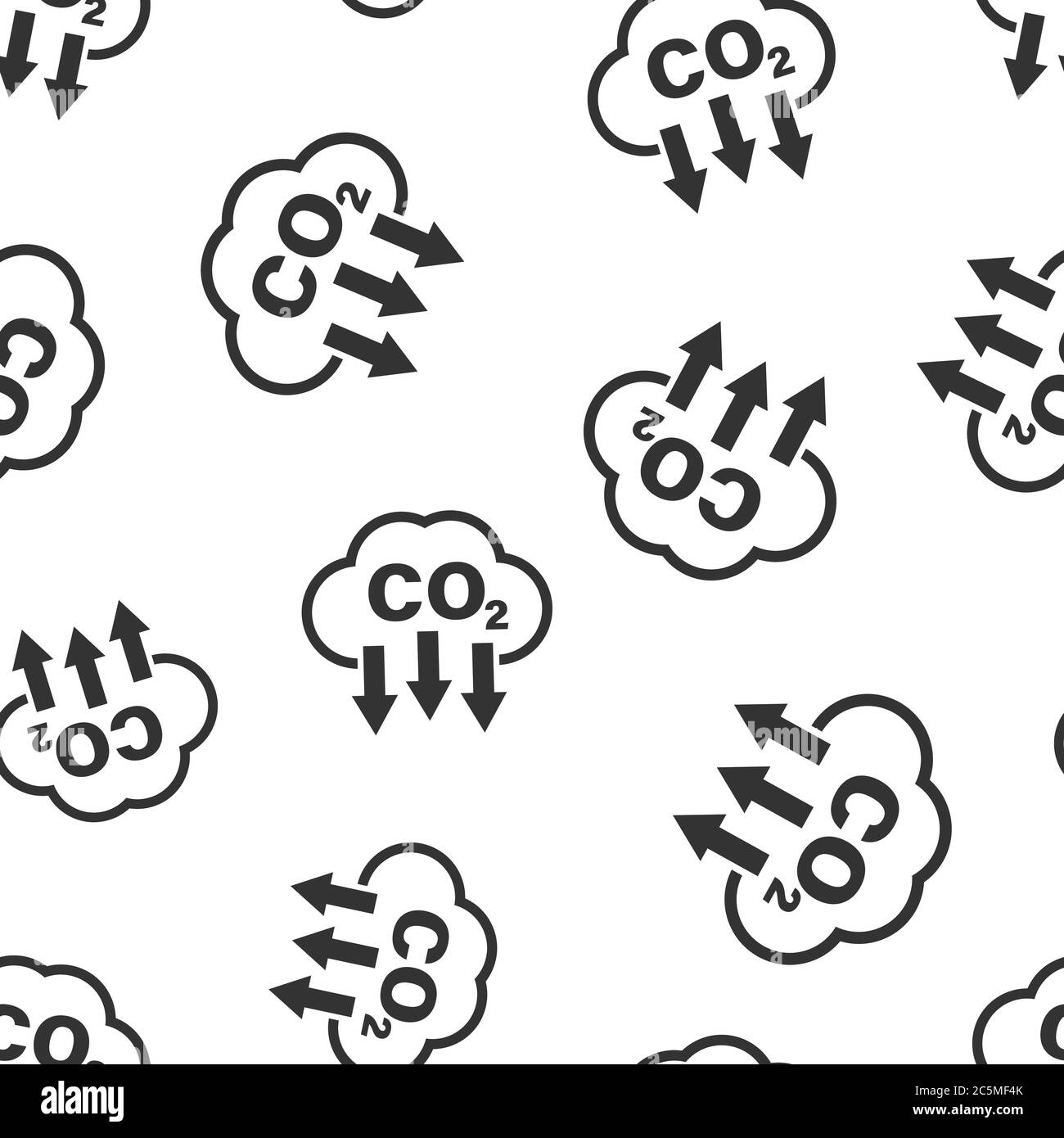 Co2 icon in flat style. Emission vector illustration on white isolated ...