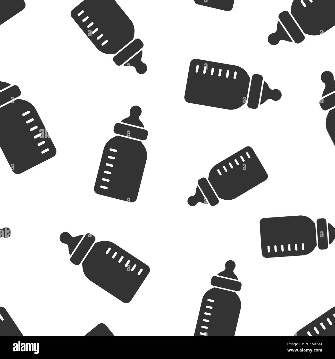 Baby bottle icon in flat style. Milk container vector illustration on ...