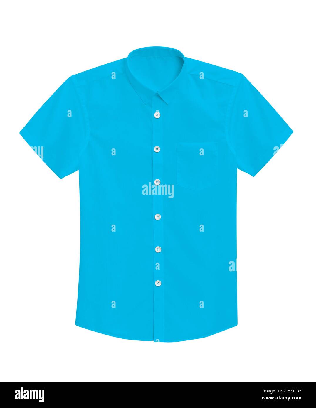 Blue shirt isolated on a white background with clipping path Stock ...