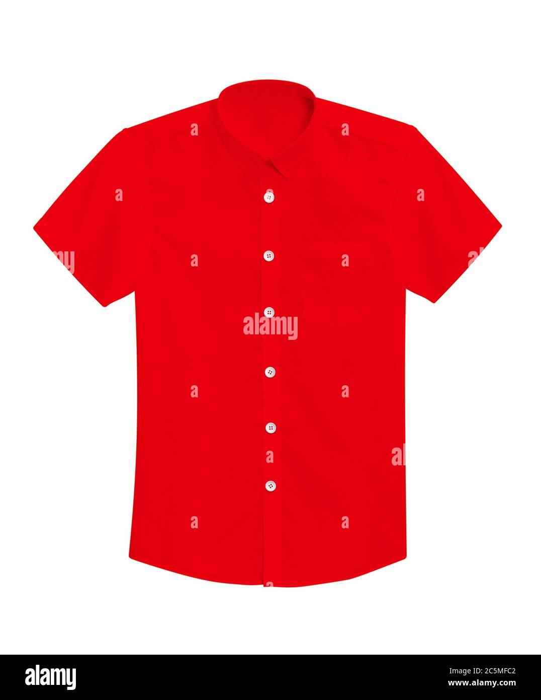 Red shirt isolated on a white background with clipping path Stock Photo ...