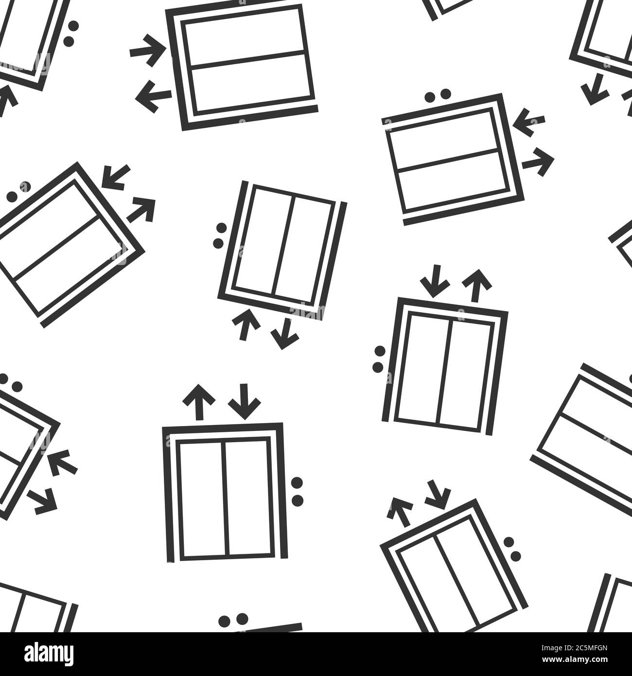 Elevator icon in flat style. Lift vector illustration on white isolated ...