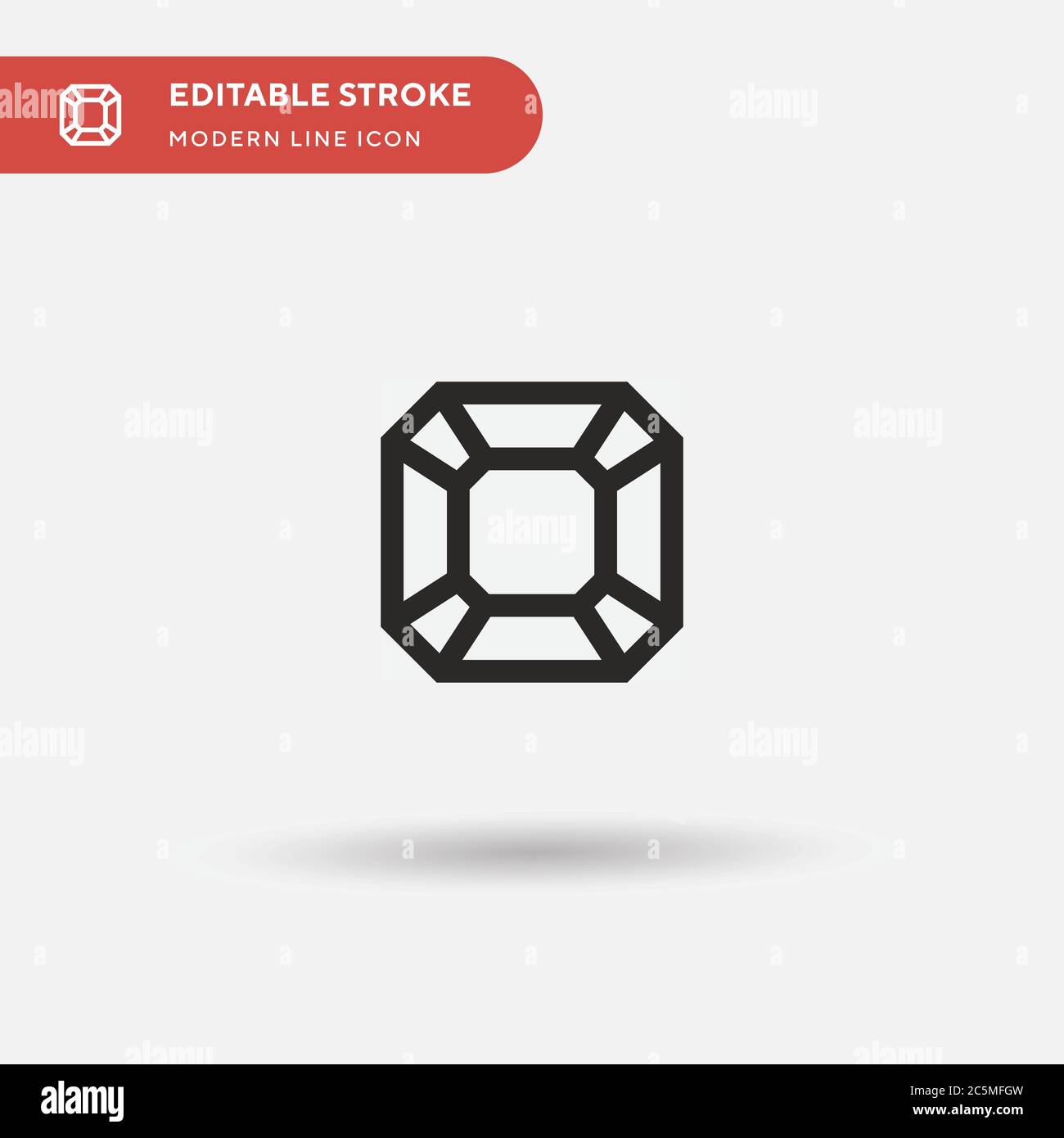 Gemstone Simple vector icon. Illustration symbol design template for ...