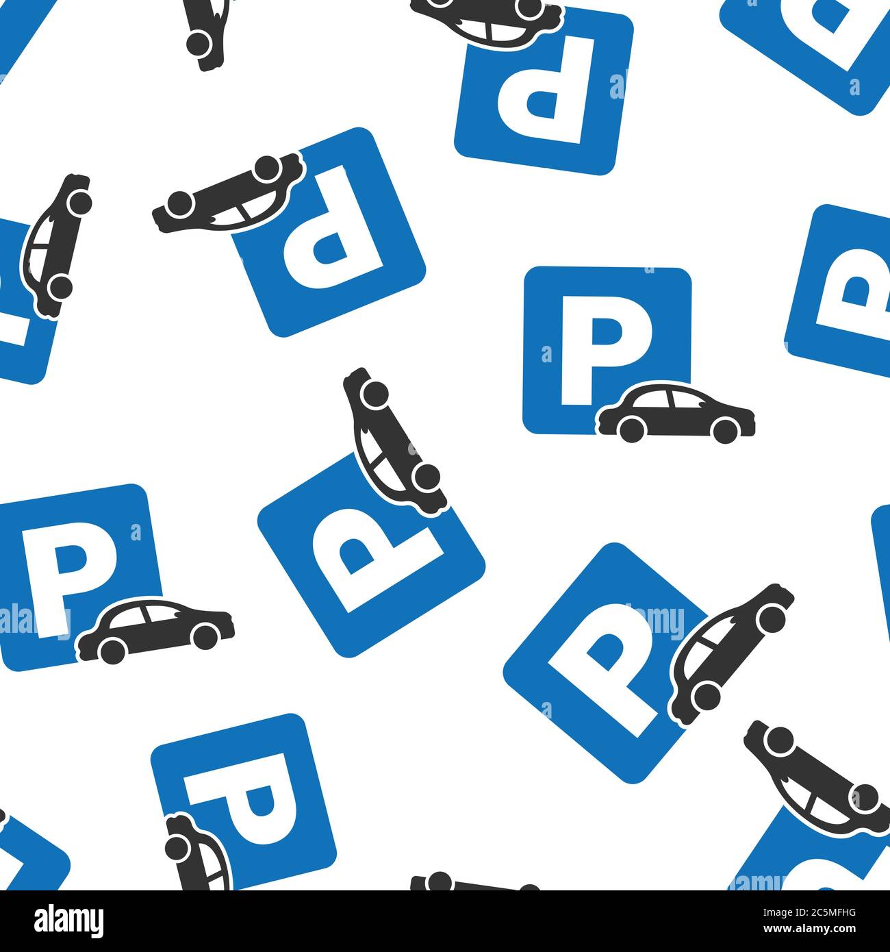 Car parking icon in flat style. Auto stand vector illustration on white ...