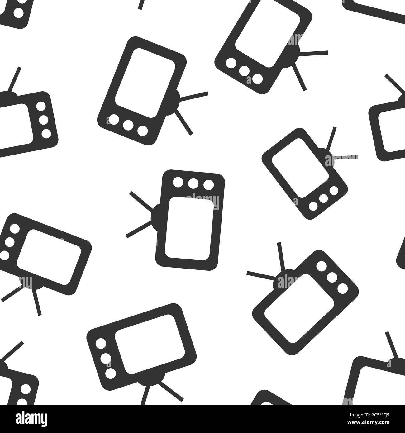 Tv icon in flat style. Television sign vector illustration on white ...