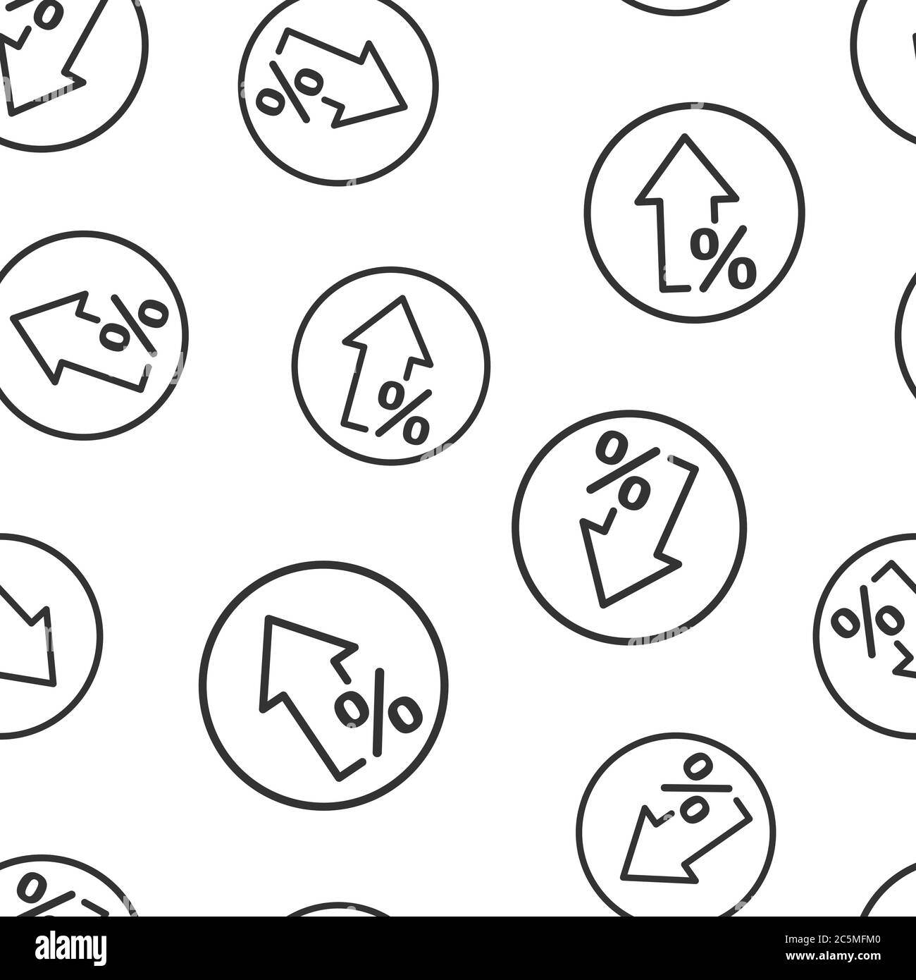 Growth arrow icon in flat style. Revenue vector illustration on white ...