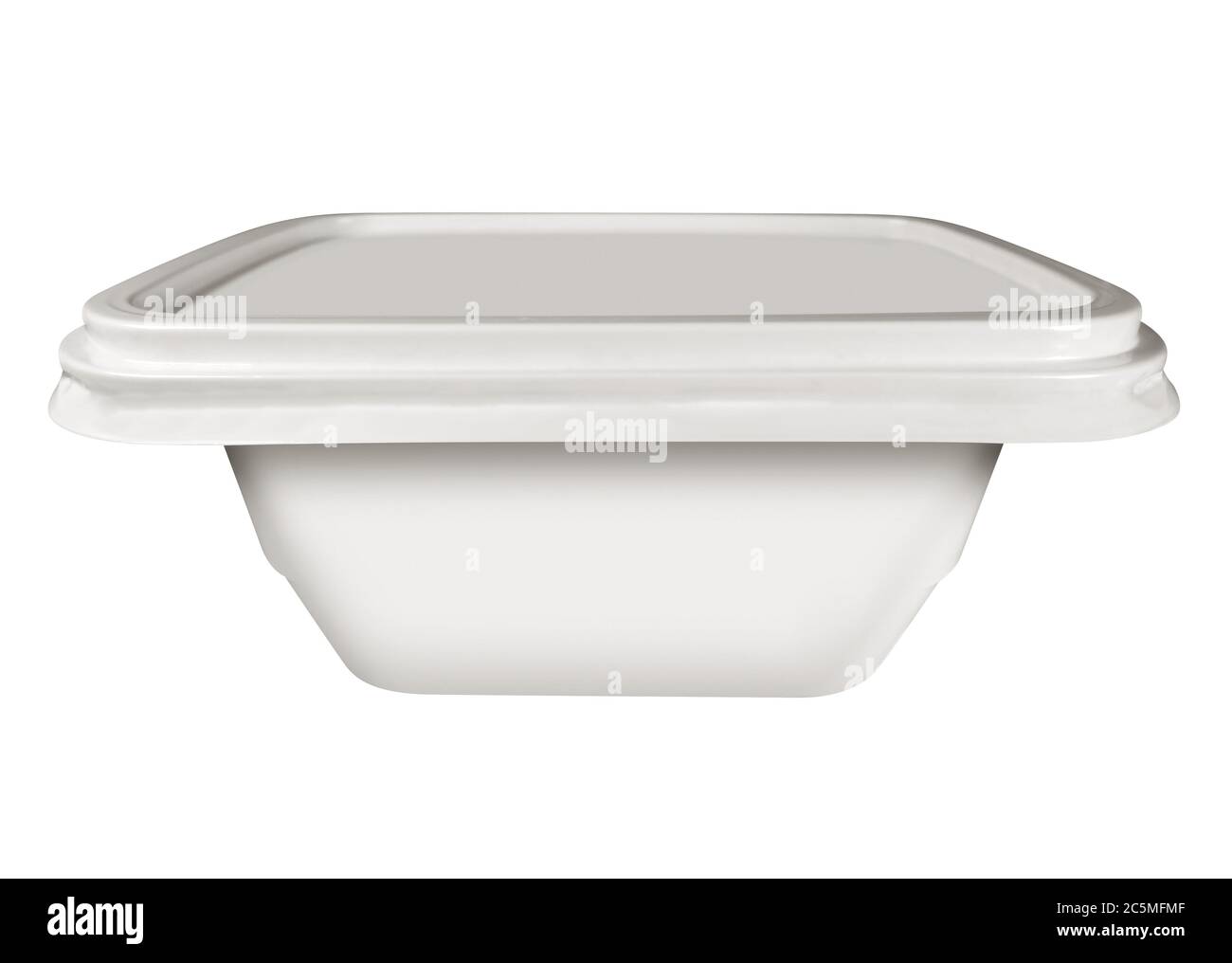 White plastic box isolated on white with Clipping Path Stock Photo - Alamy