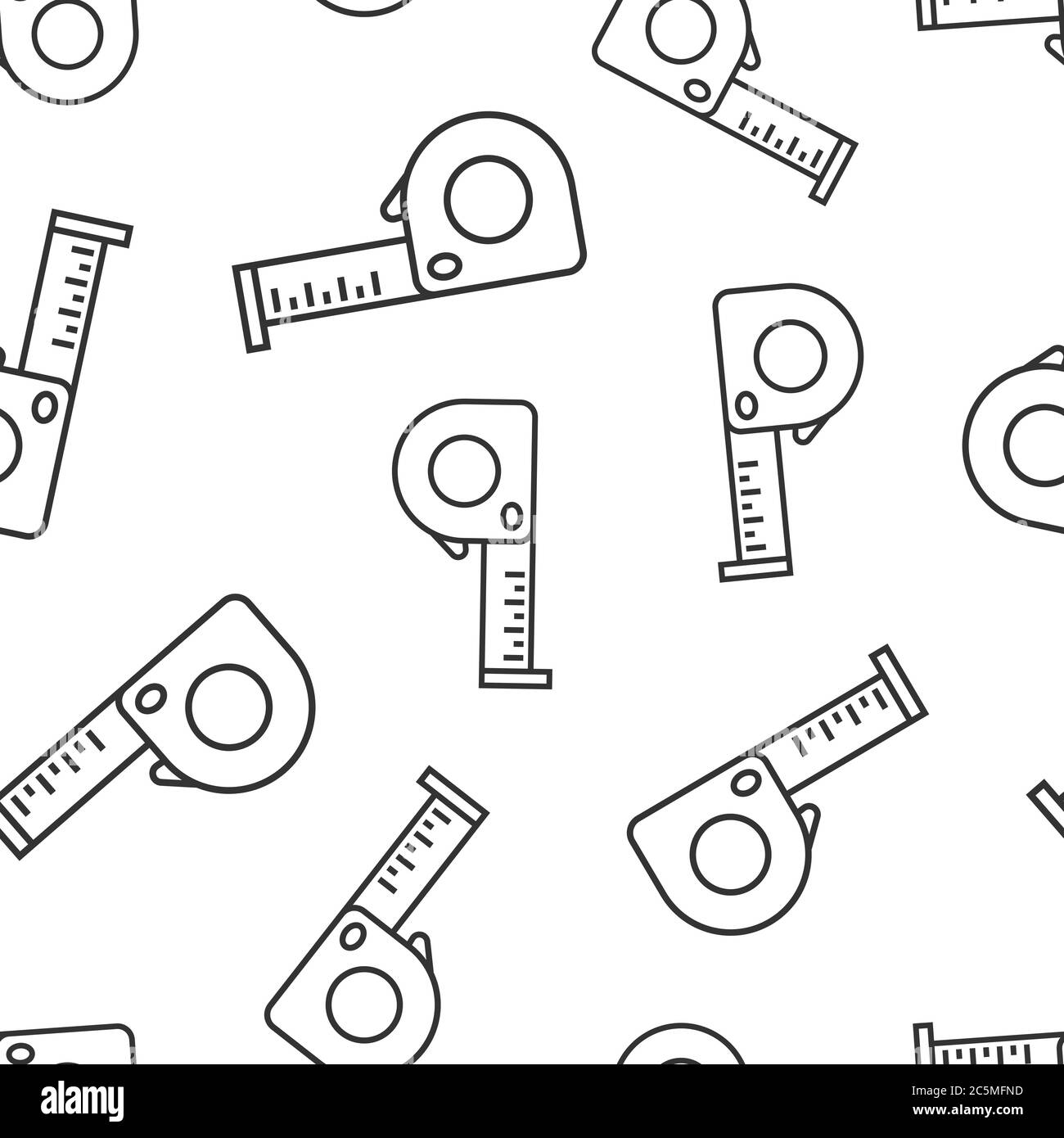 Measure tape icon in flat style. Ruler sign vector illustration on ...