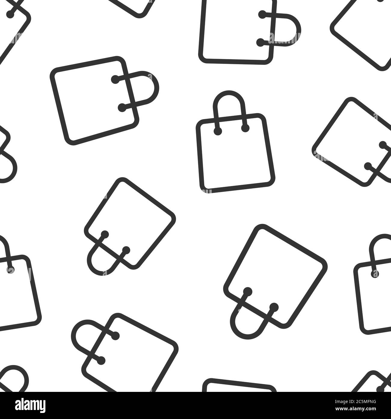 Shopping bag icon in flat style. Handbag sign vector illustration on ...