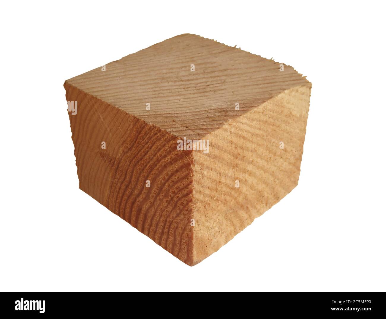 Wooden block isolated on white background. Clipping path included Stock ...