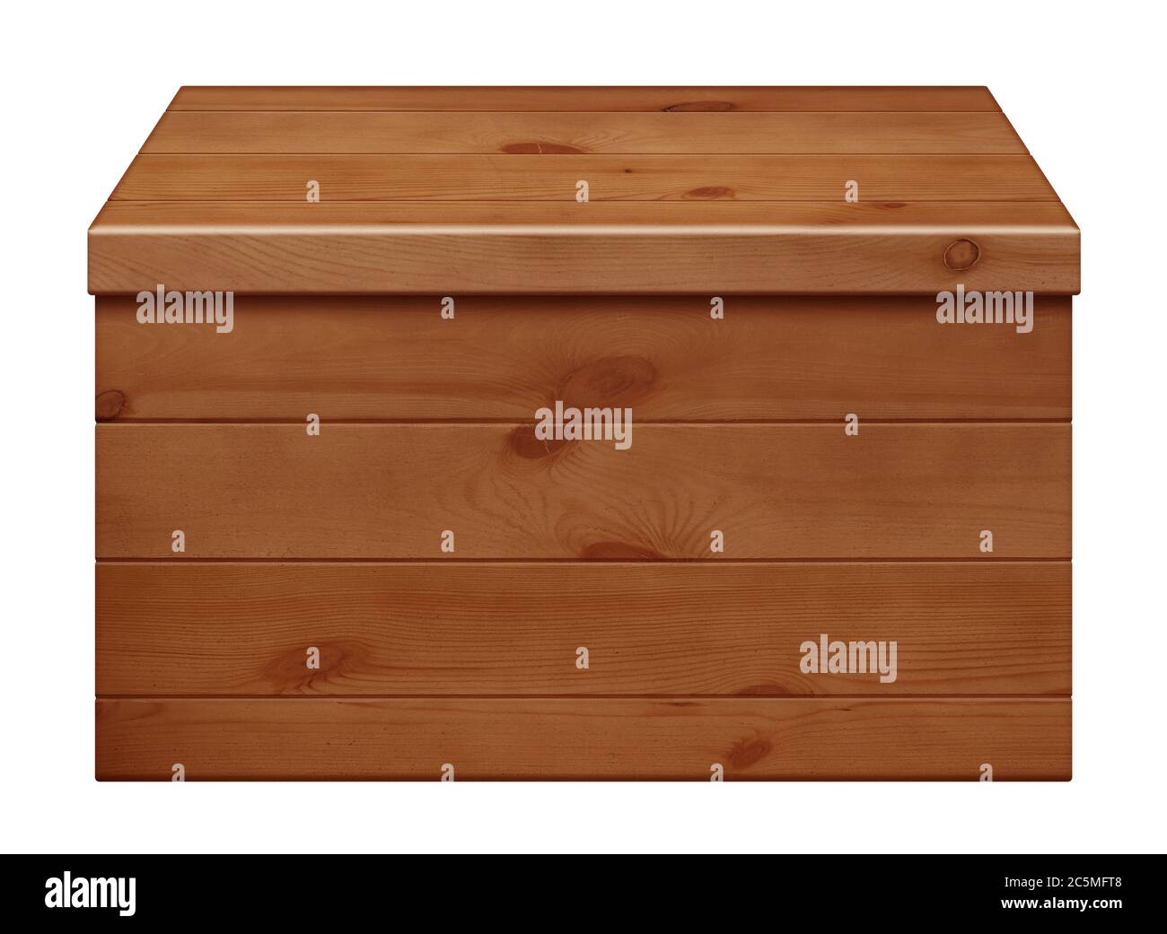 Wooden closed box isolated on white background Stock Photo - Alamy