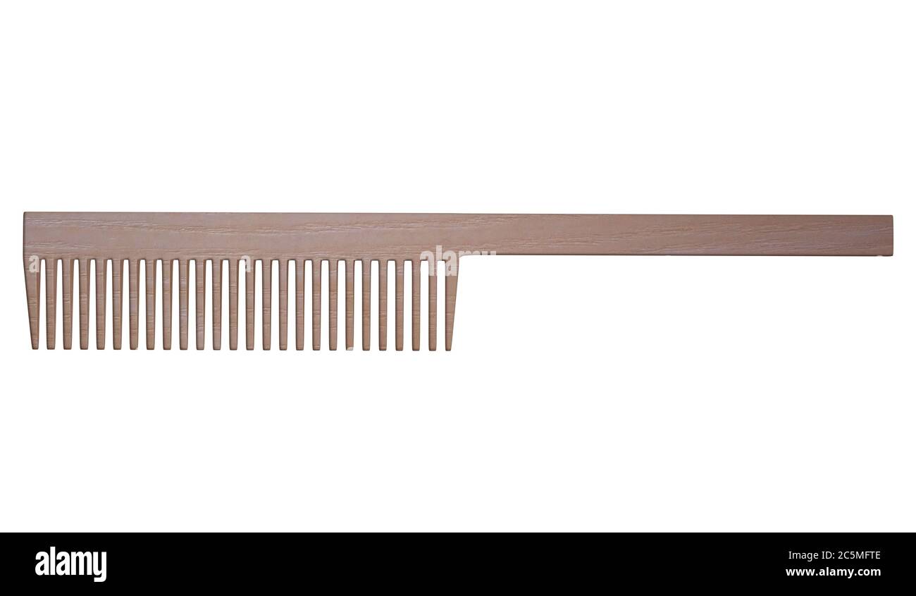 3D rendering of wooden comb isolated on white Stock Photo - Alamy