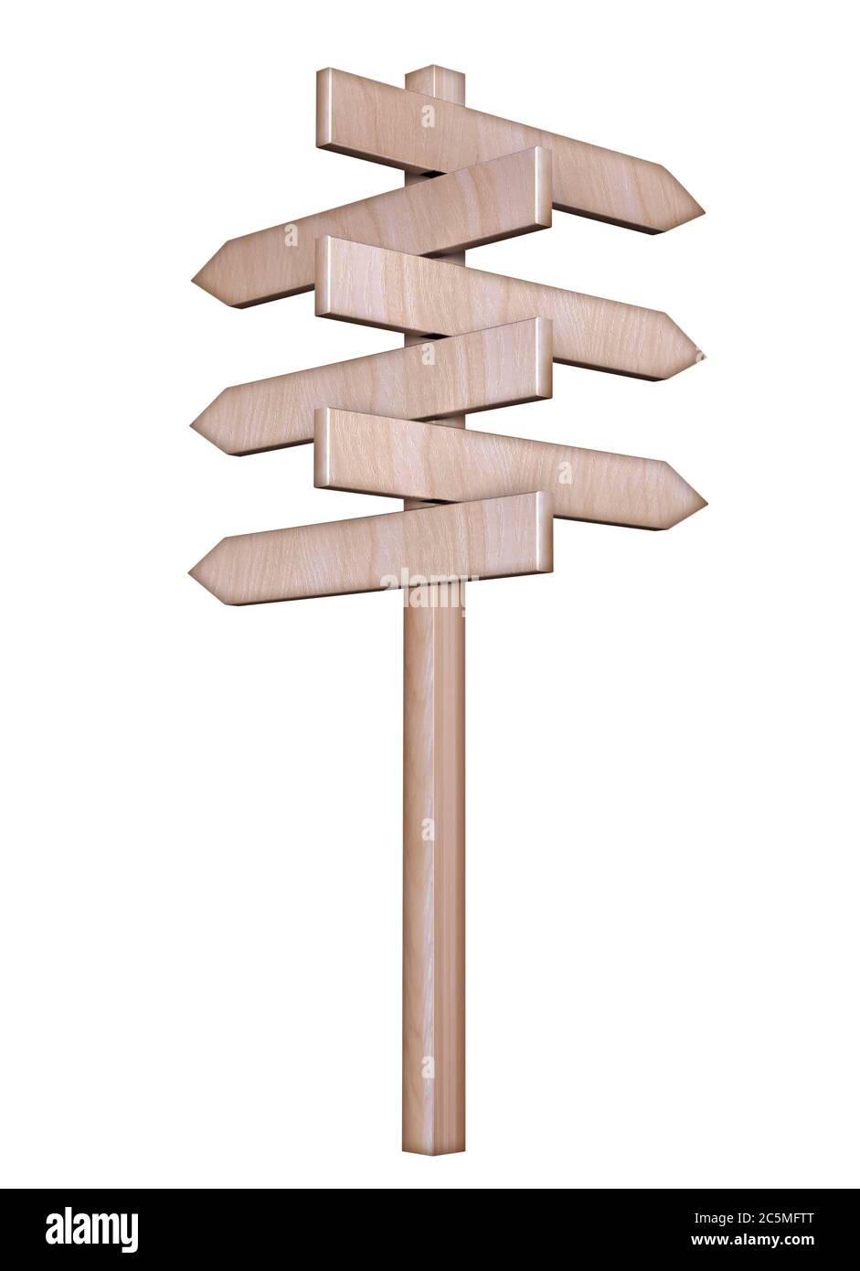 Wooden empty arrows isolated on white with Clipping Path Stock Photo ...