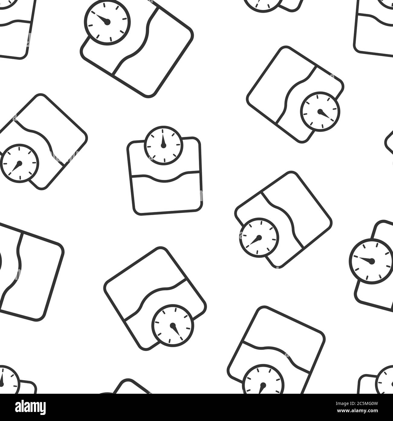 Scale icon in flat style. Balance vector illustration on white isolated ...