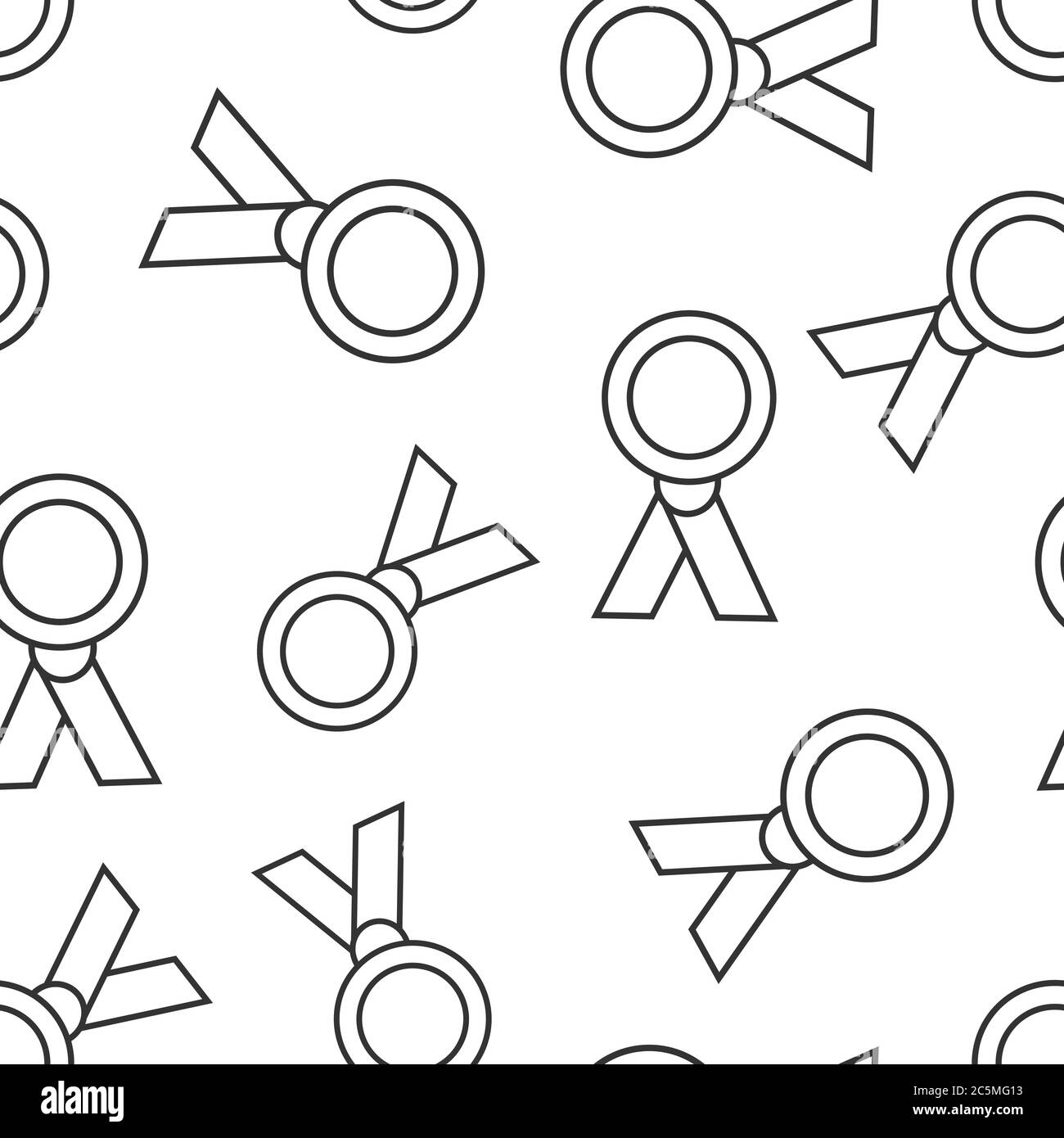 Medal icon in flat style. Prize sign vector illustration on white ...