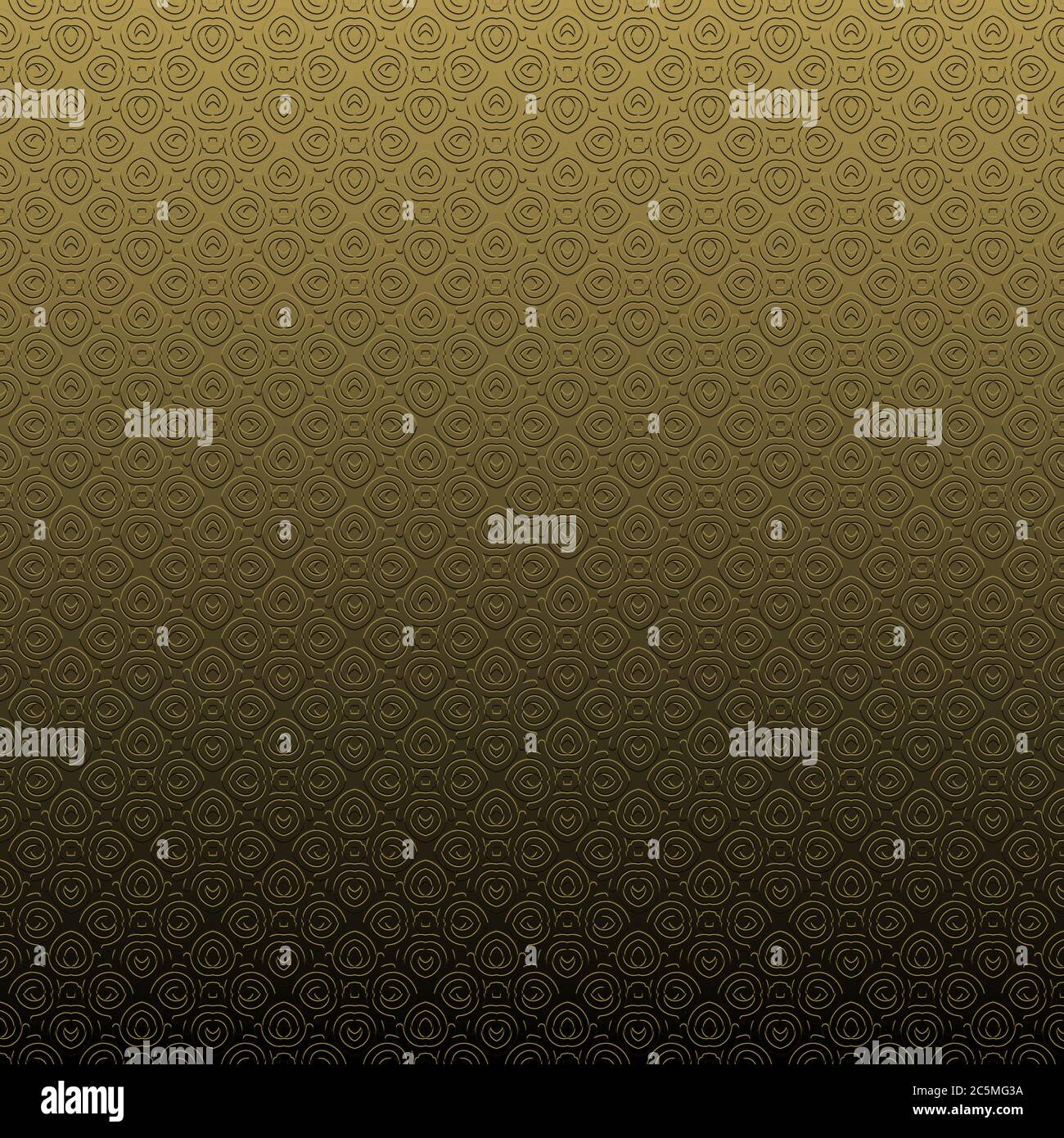 Gold pattern illustration, bas-relief effect with repeated geometric ...