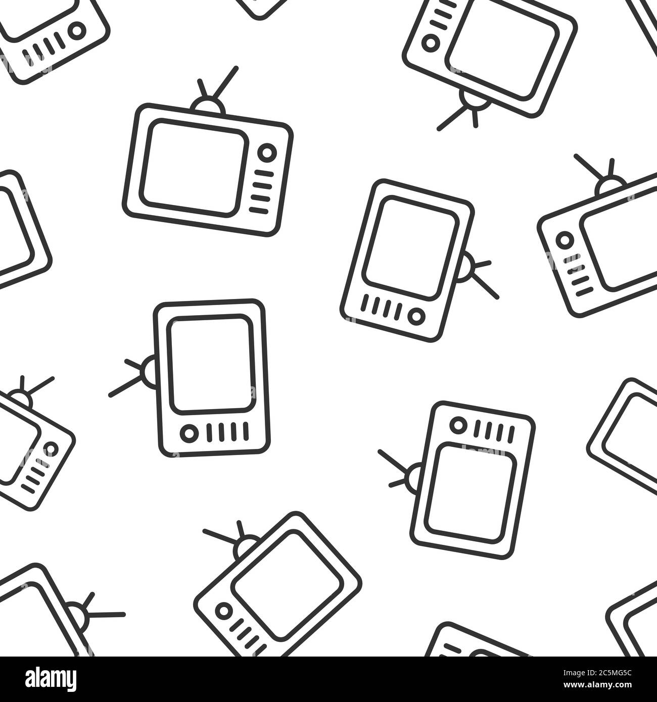 Tv icon in flat style. Television sign vector illustration on white ...