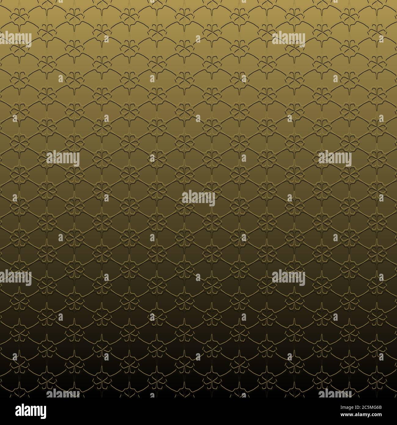 Gold pattern illustration, bas-relief effect with repeated geometric ...