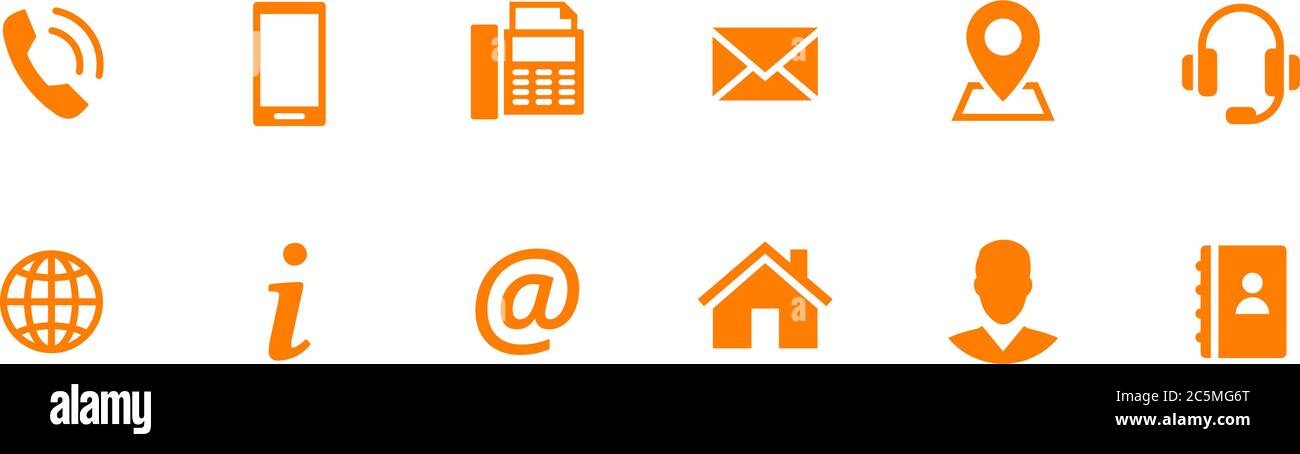 Set of contact icons buttons Stock Vector Image & Art - Alamy
