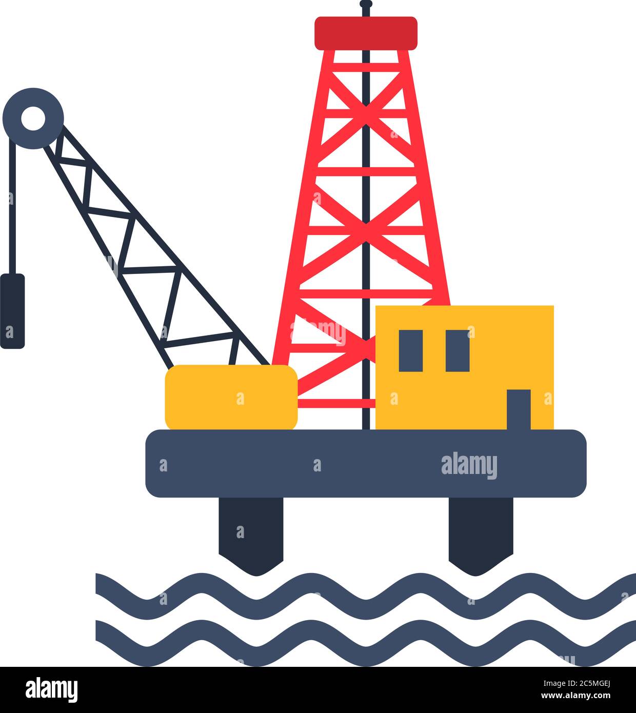 Oil platform. Abstract concept, icon. Vector illustration. Oil rig ...