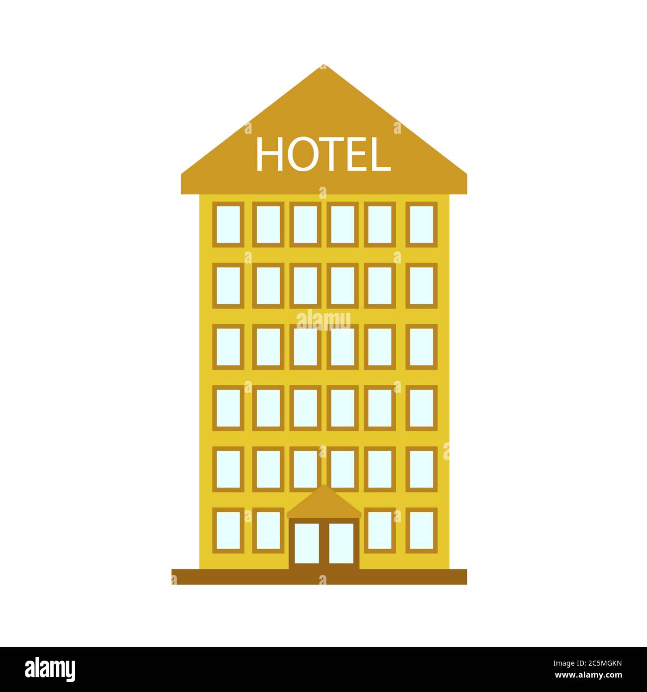Hotel building on white background. Vector illustration EPS 10 Stock ...