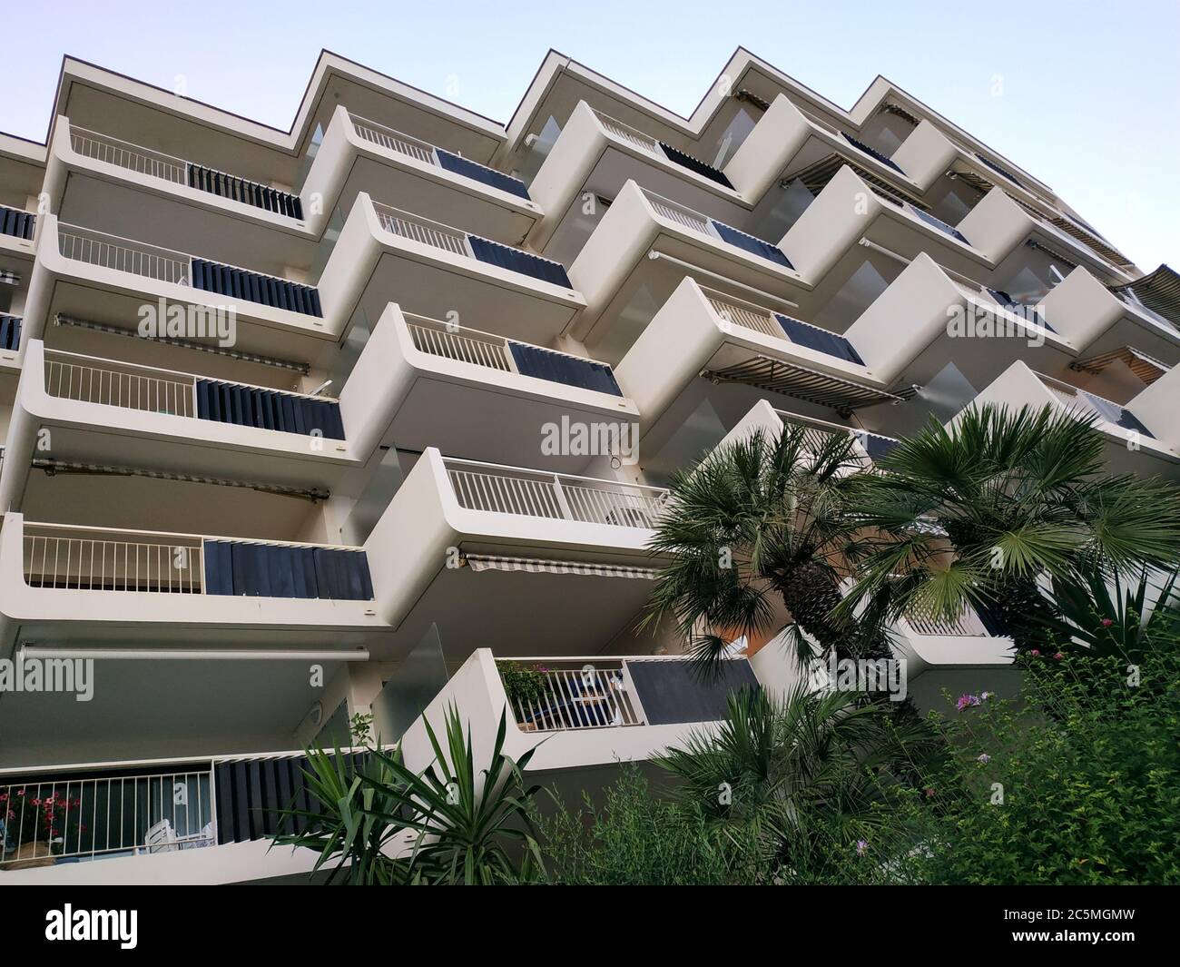 Architecture of Cannes along the famous La Croisette boulevard Stock ...