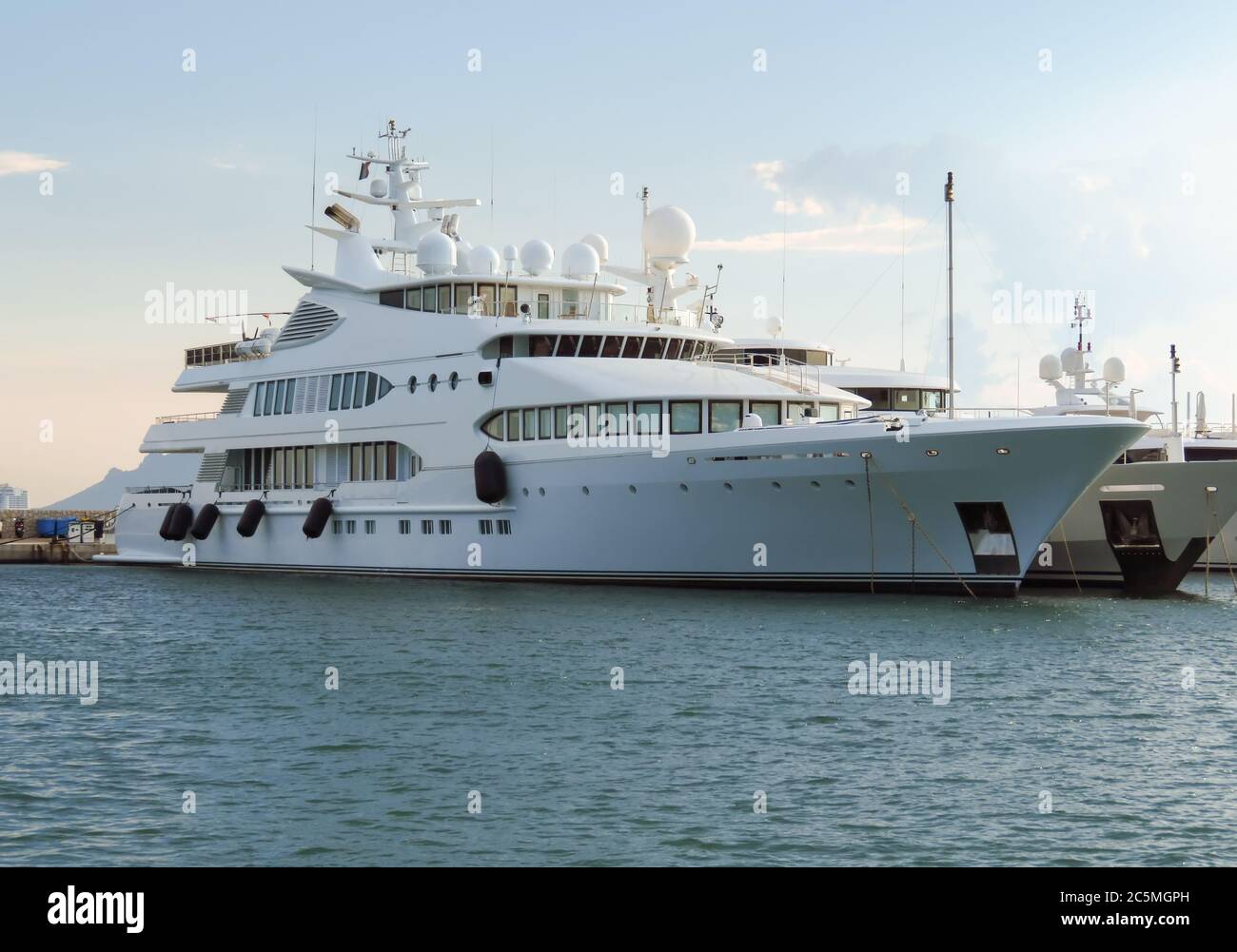 Luxury Yacht anchored in Port Pierre Canto at the Boulevard de la ...