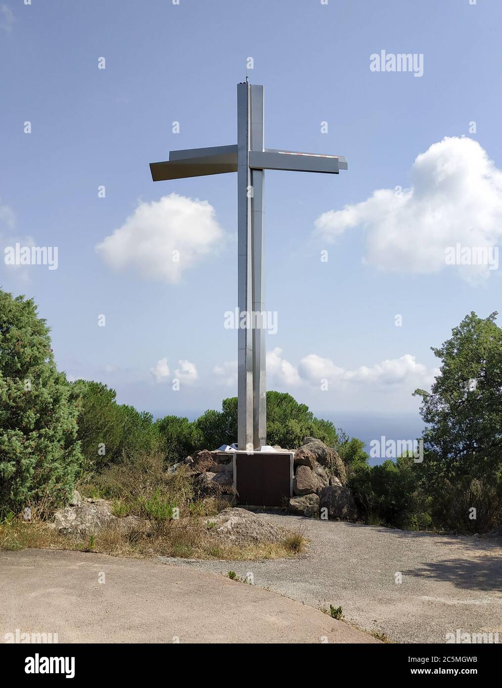The Cross in the park De la Croix de Garde near Cannes, France Stock ...