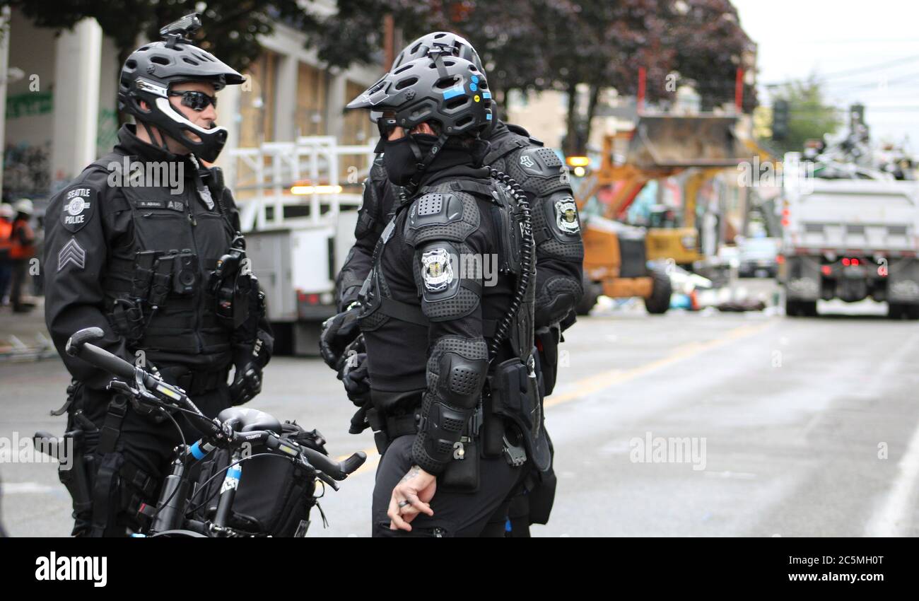 Seattle, Washington, USA. 1st July, 2020. Seattle Police reclaim their ...