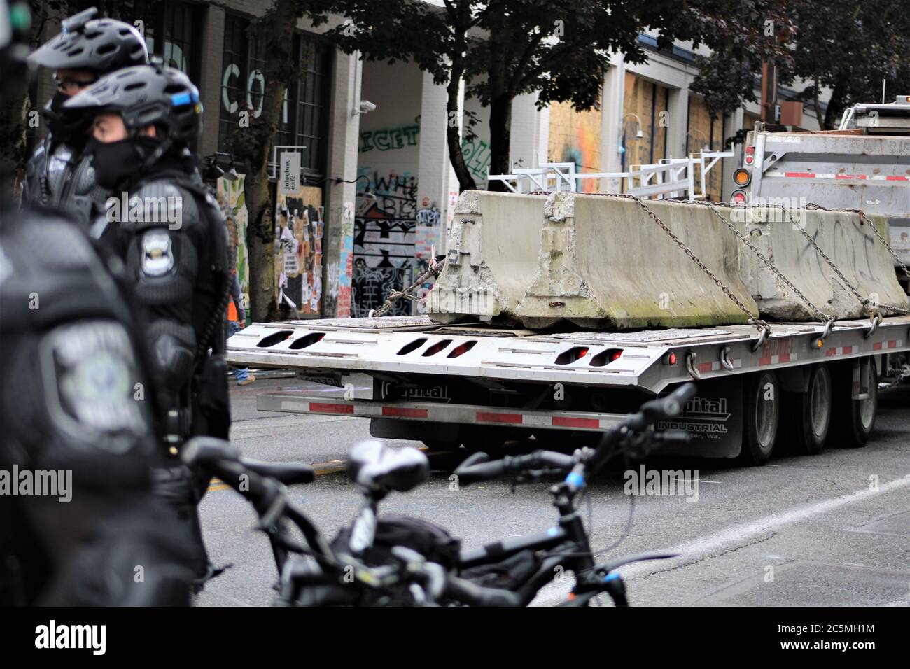 Seattle, Washington, USA. 1st July, 2020. Seattle Police reclaim their ...