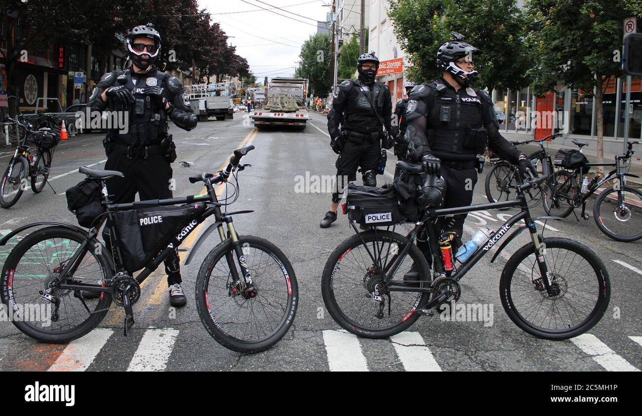 Seattle, Washington, USA. 1st July, 2020. Seattle Police reclaim their ...