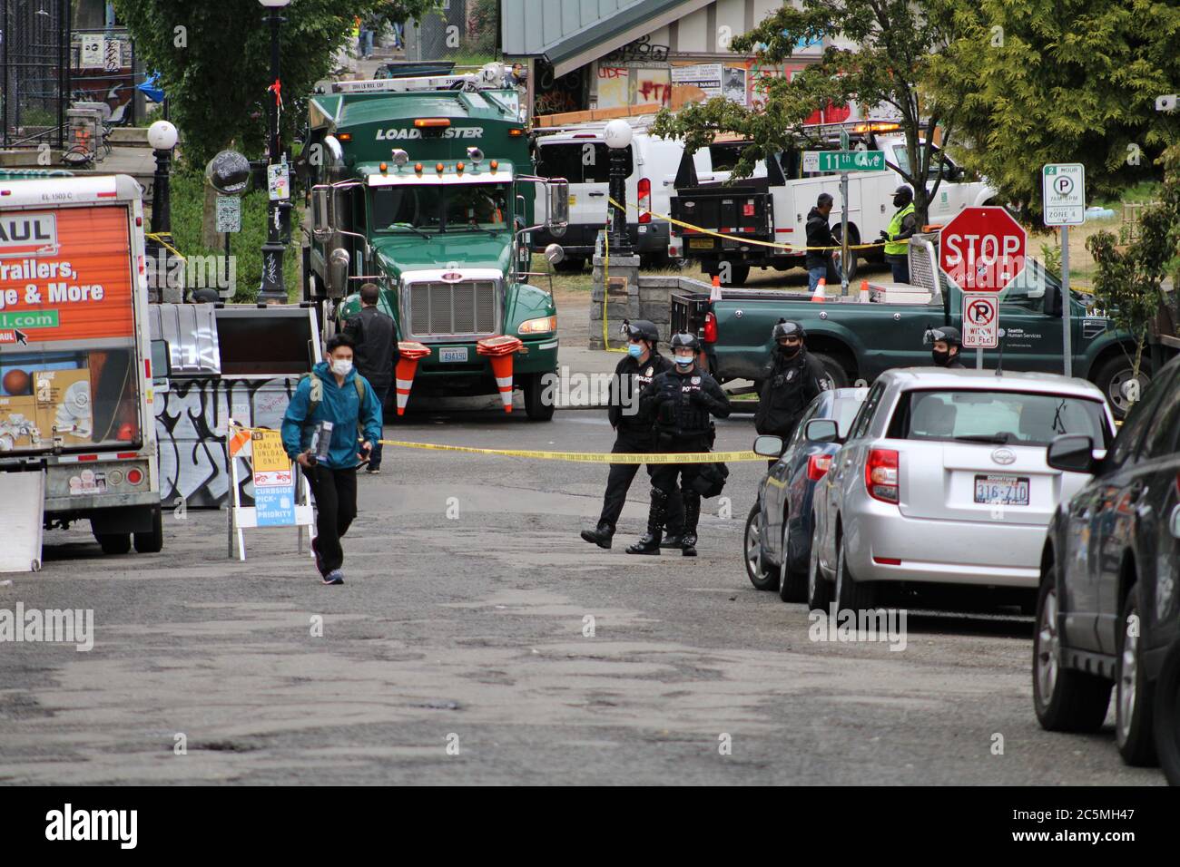 Seattle, Washington, USA. 1st July, 2020. Seattle Police reclaim their ...