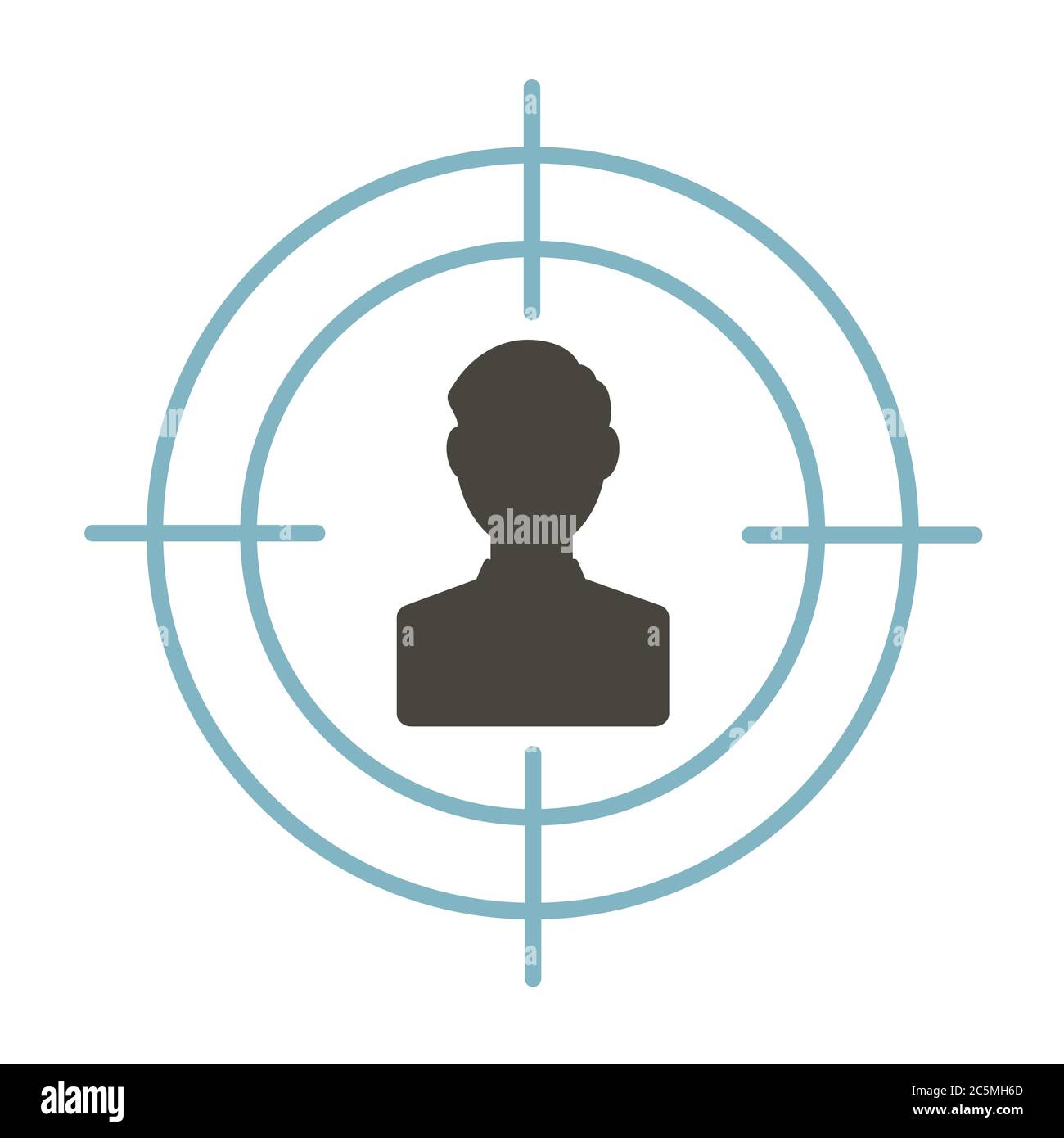 People Target. Vector illustration EPS 10 in trendy flat style isolated ...
