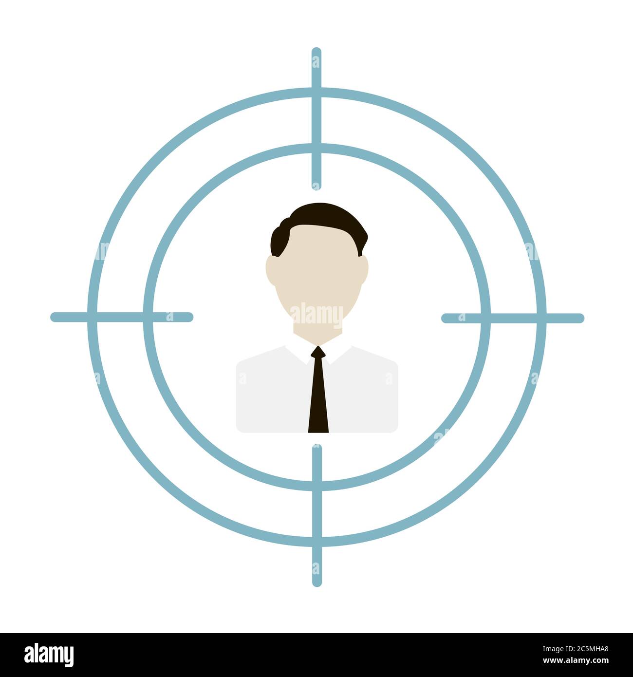 People Target. Vector illustration EPS 10 in trendy flat style isolated ...