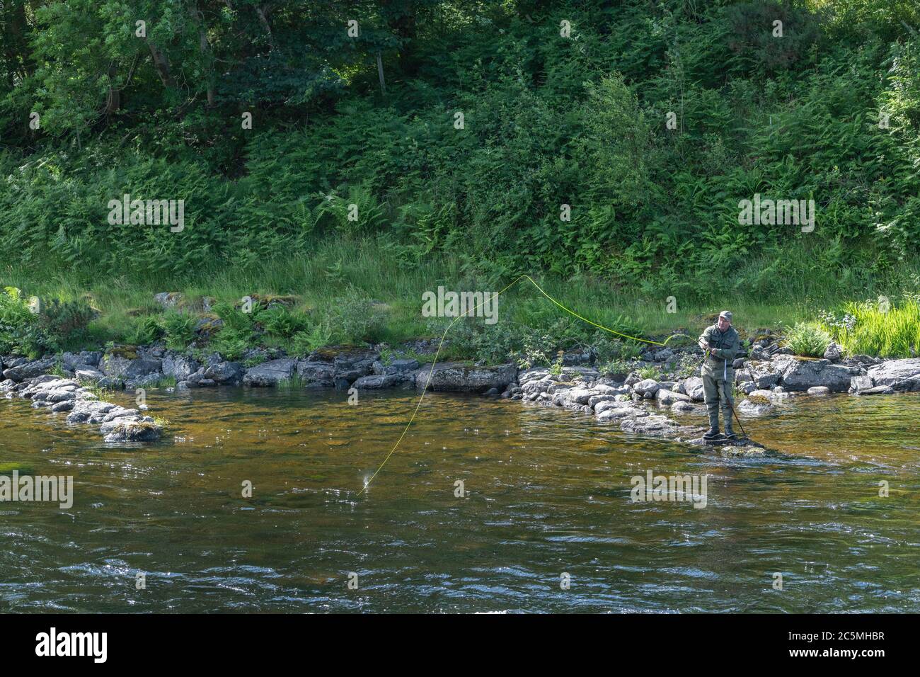 salmon fishing river Ewe Stock Photo - Alamy