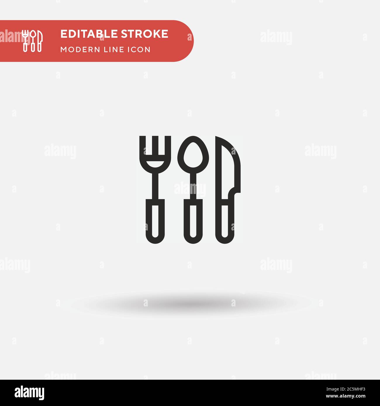 Cutlery Simple vector icon. Illustration symbol design template for web ...