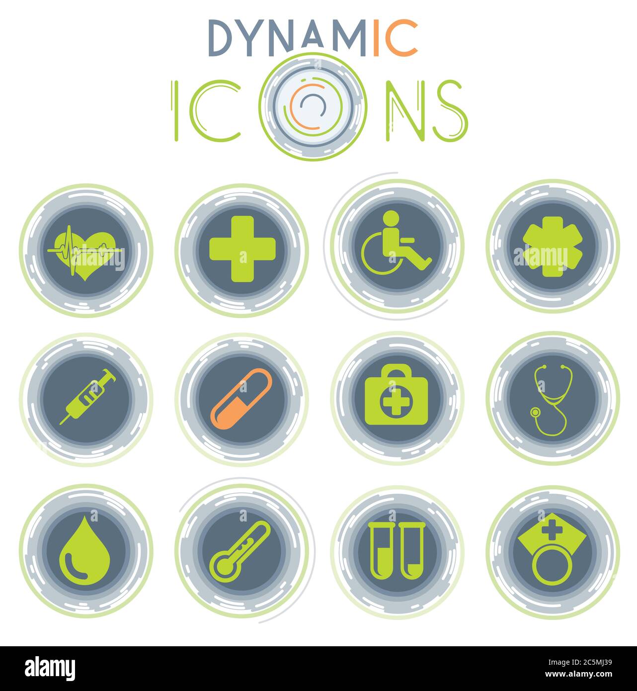 Medical dynamic icons Stock Vector Image & Art - Alamy