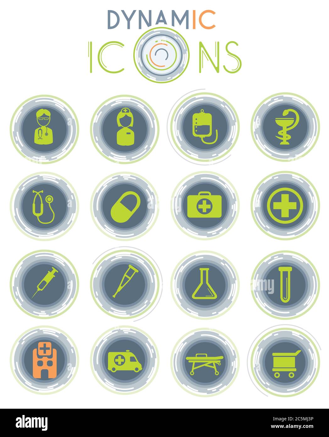 Medical dynamic icons Stock Vector Image & Art - Alamy