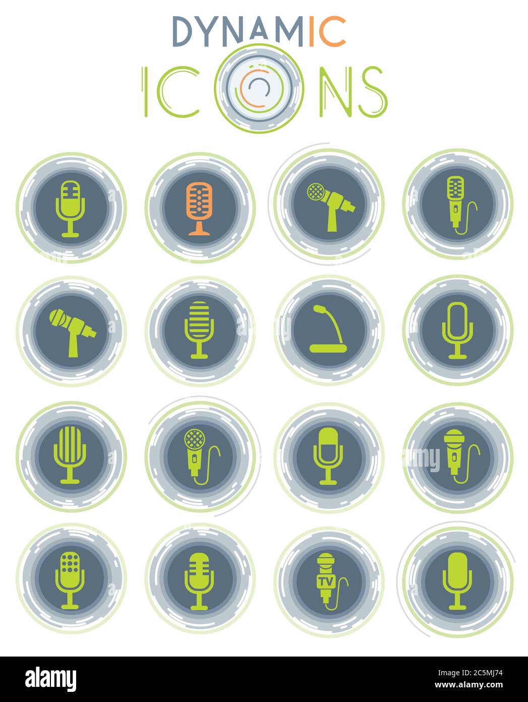 microphone dynamic icons Stock Vector Image & Art - Alamy