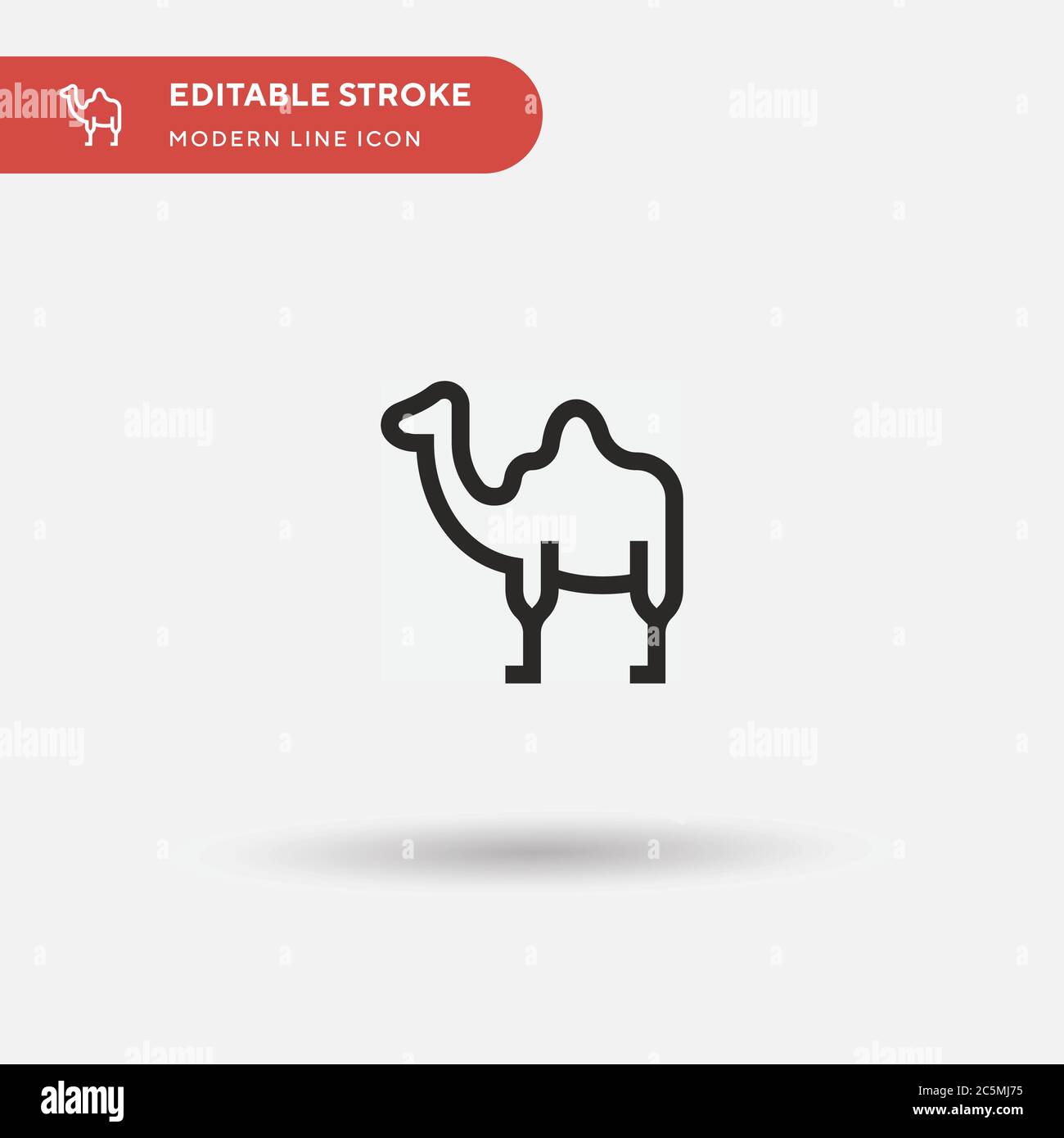 Dromedary Simple vector icon. Illustration symbol design template for ...