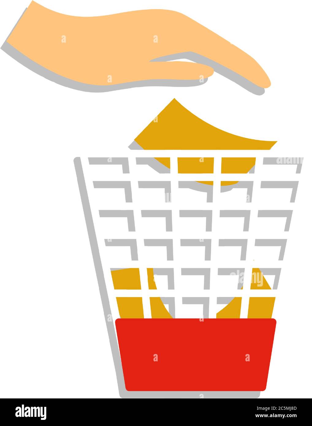 Garbage cans and bags in flat style icons. Vector icons of garbage bags ...