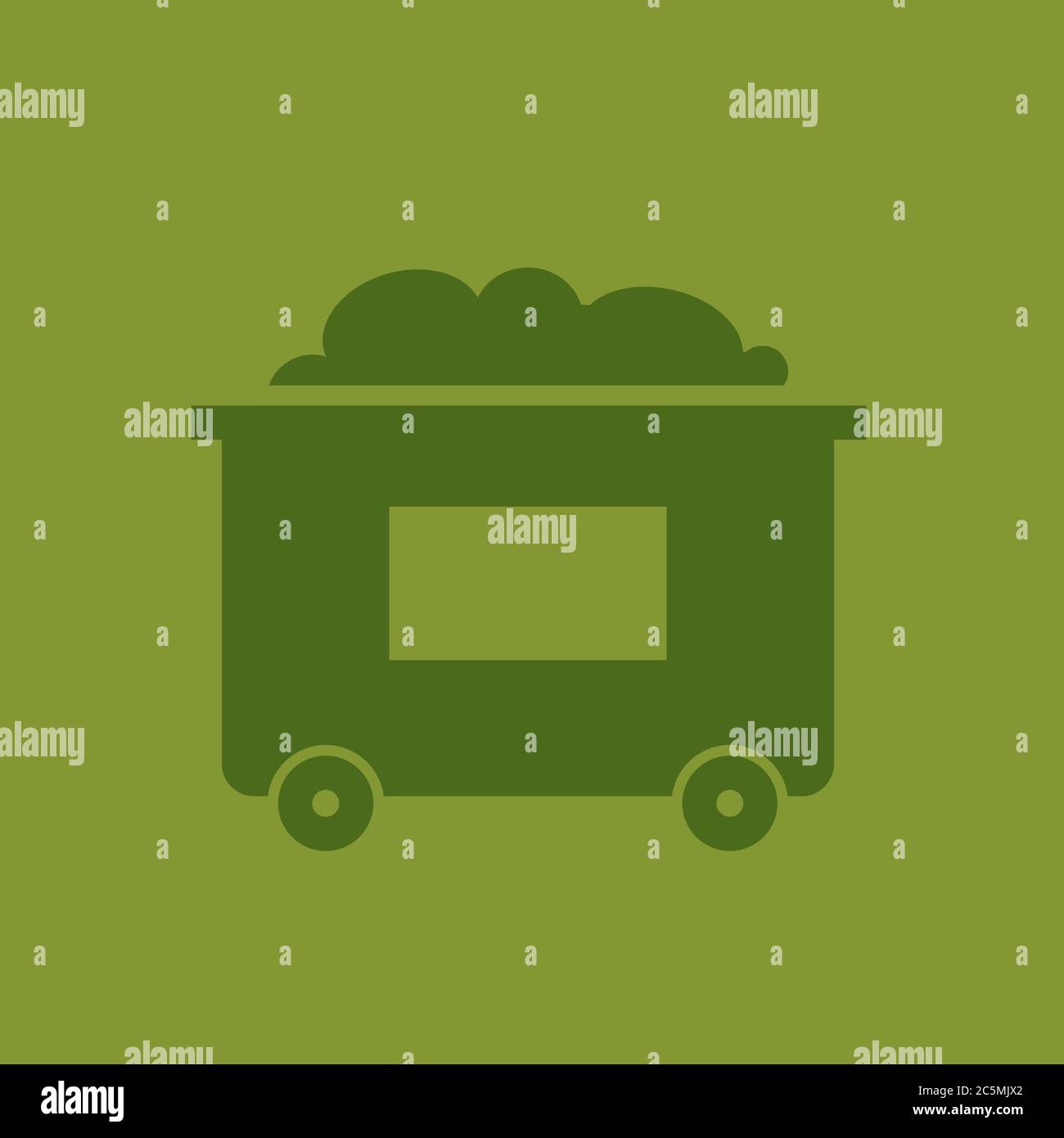 Garbage city cart icon. Simple illustration of garbage city cart vector ...
