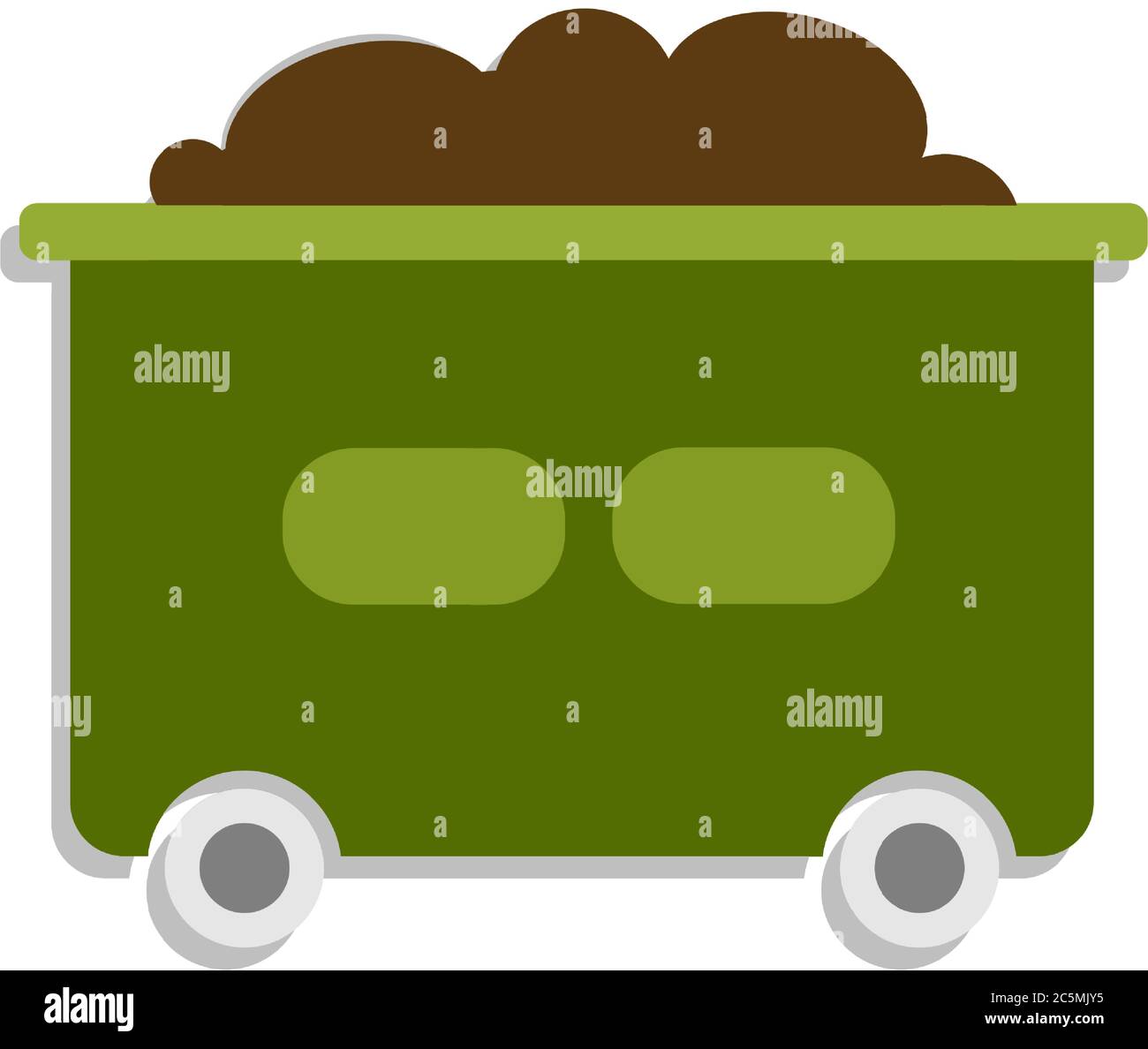 Garbage city cart icon. Simple illustration of garbage city cart vector ...