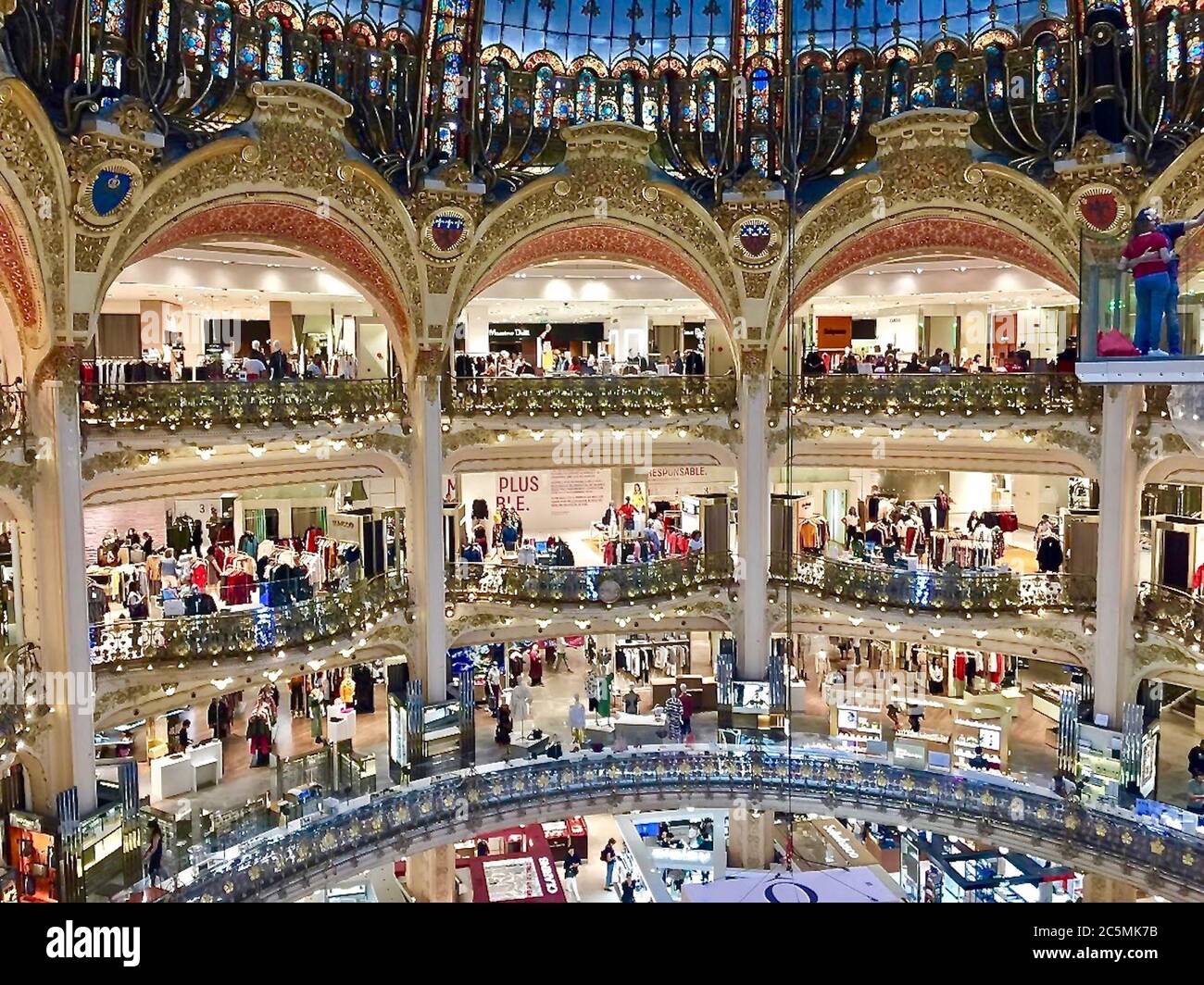 Galeries Lafayette Paris Haussmann, France Stock Photo - Alamy