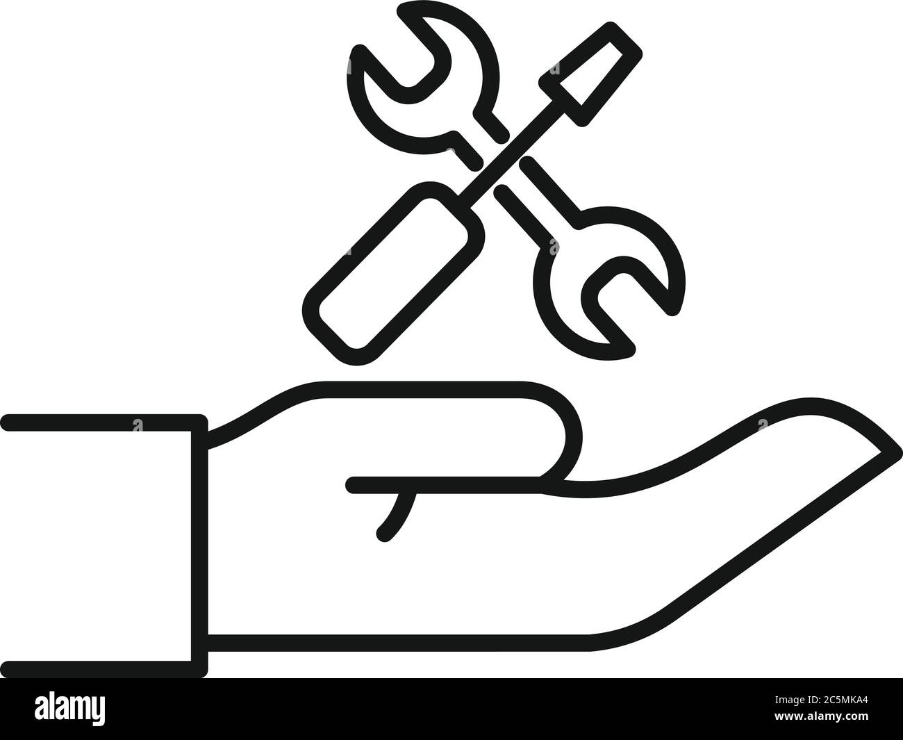 Service center care icon. Outline service center care vector icon for ...